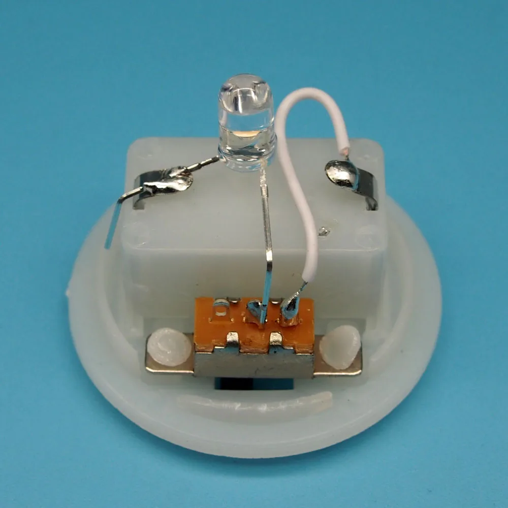 5Pcs 35mm Lamp Base 3xLR44 Button Battery Case With Switch LED Light ...