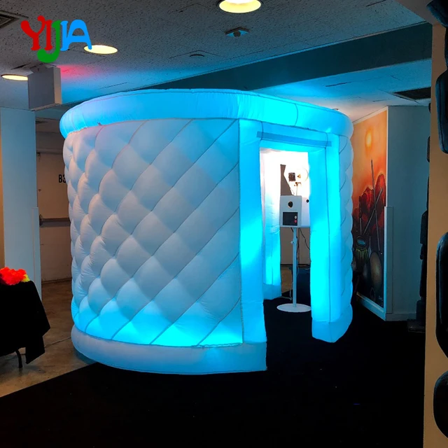 Diamond Pattern Oval Inflatable Photo Booth Enclosure with Inner air ...