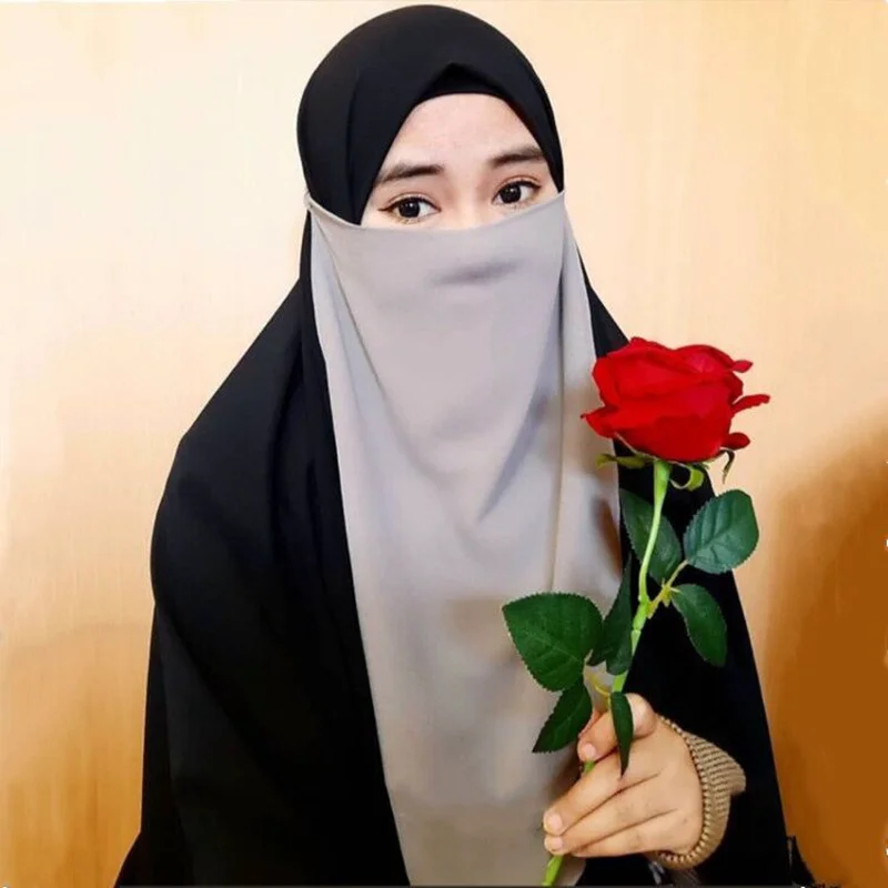 이슬람 여성 얼굴 커버 스카프 업 베일 이슬람 히잡 랩 터번 숄 라마단기도 전통 모자를 쓰고 있죠 아랍 니캅 부르카이슬람 의류