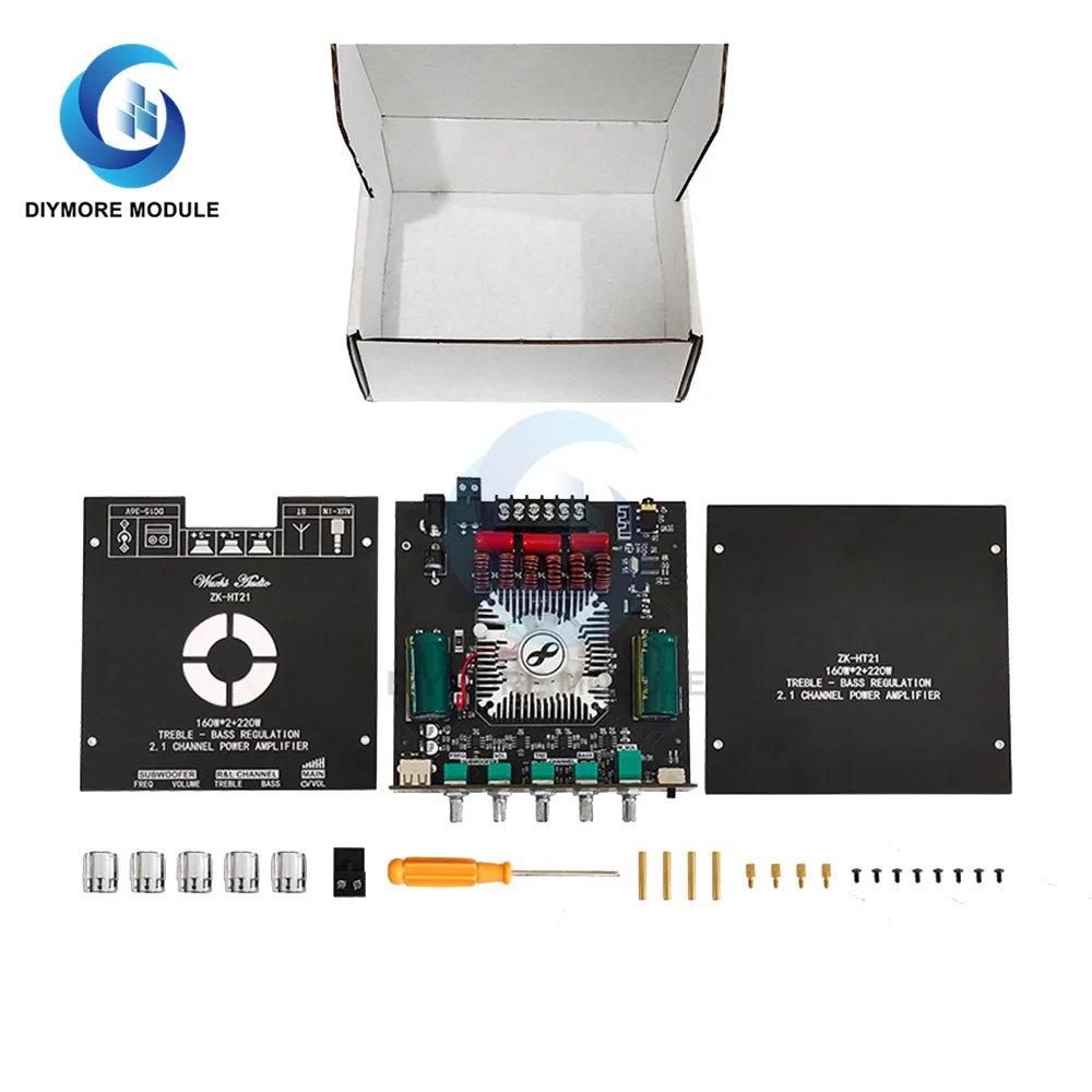 Dc15-36v Zk-ht21/zk-tb21 2.1 Canal 160wx2 + 220w Tda7498e Bluetooth Módulo Amplificador De ...