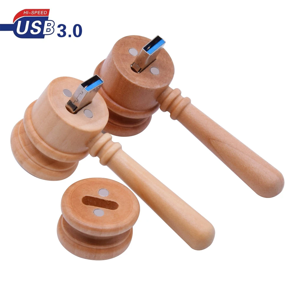 Creative Type Wooden Mallet USB Flash Drive 3.0 Pendrives 8gb 16gb 32gb ...