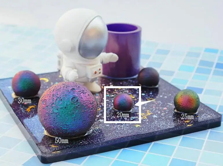 Diy эпоксидная смола Ювелирная планета шар силиконовые формы 3d круглая луна поверхность Декор