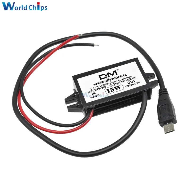 Micro USB DC DC Auto Power 12V zu 5V 3A 15W Converter Modul Step Down ...