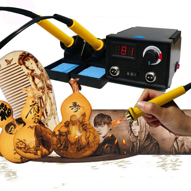 220v Wood Burner Pyrography Pen Burning Machine Adjustable, 45% OFF