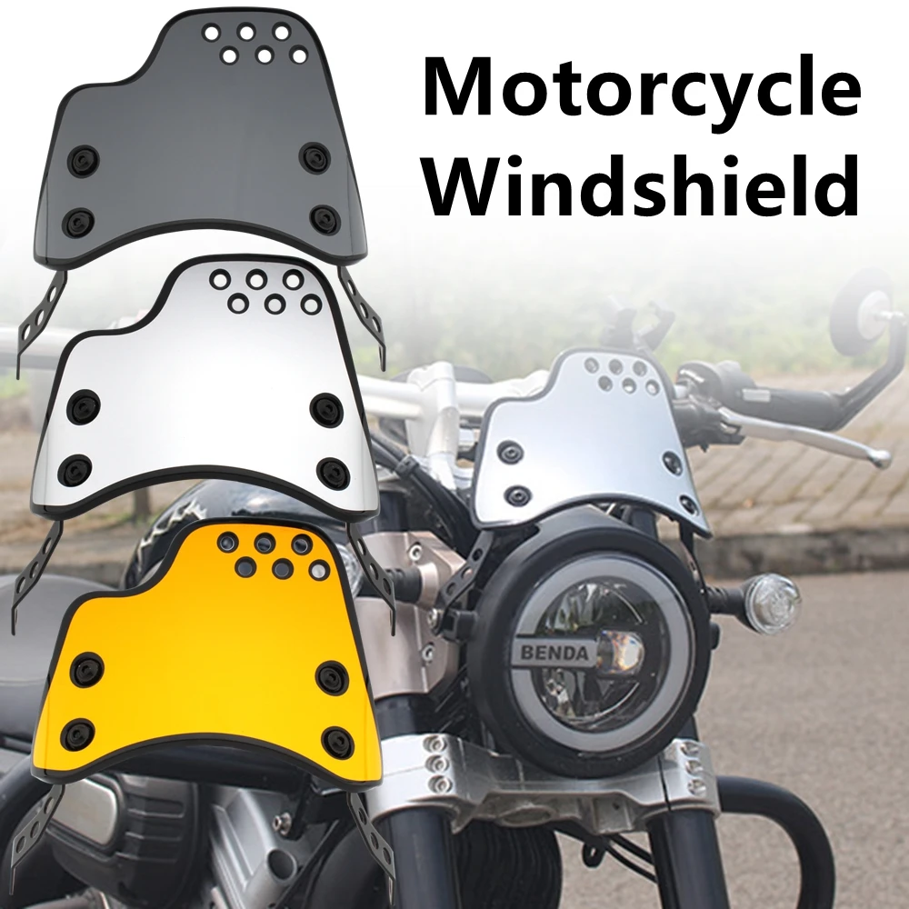 3colors Motorcycle Windshield Wind Deflector Windscreen Universal for ...