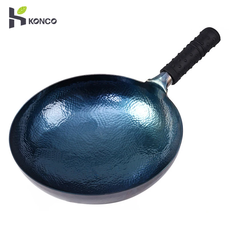 Chinese-Traditional-Wok-Handmade-Wok-and-Frying-Pan-Thickened-Uncoated ...