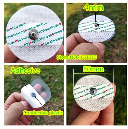 Ecg Electrode Patch For Electrocardiograph Fittings Lead Wire Ecg Patch ...