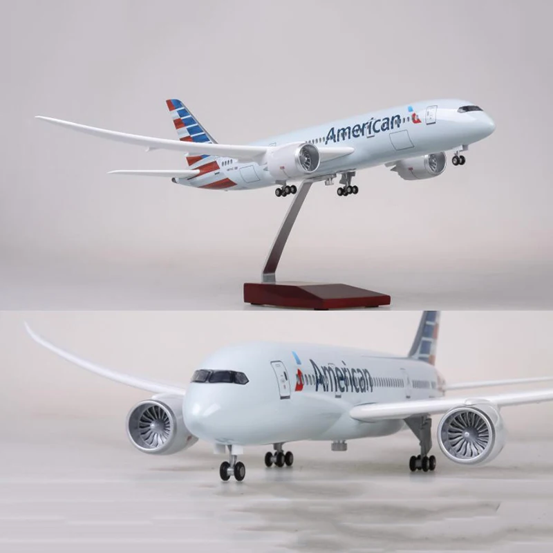 1/130 Scale 47cm Airplane 787 B787 Dreamliner Aircraft American ...
