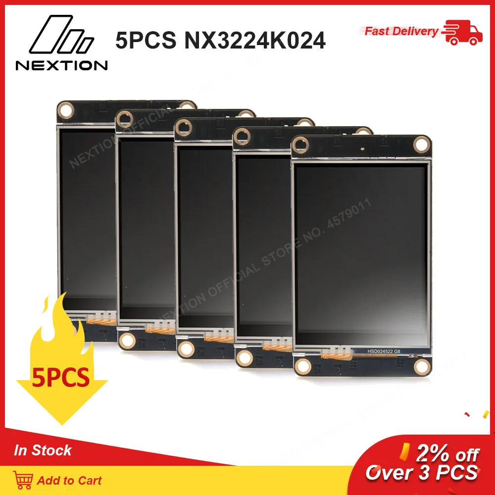 5PCS Nextion Enhanced NX3224K024 2.4 ''hmi 지능형 터치 디스플레이 USART TFT LCD ...