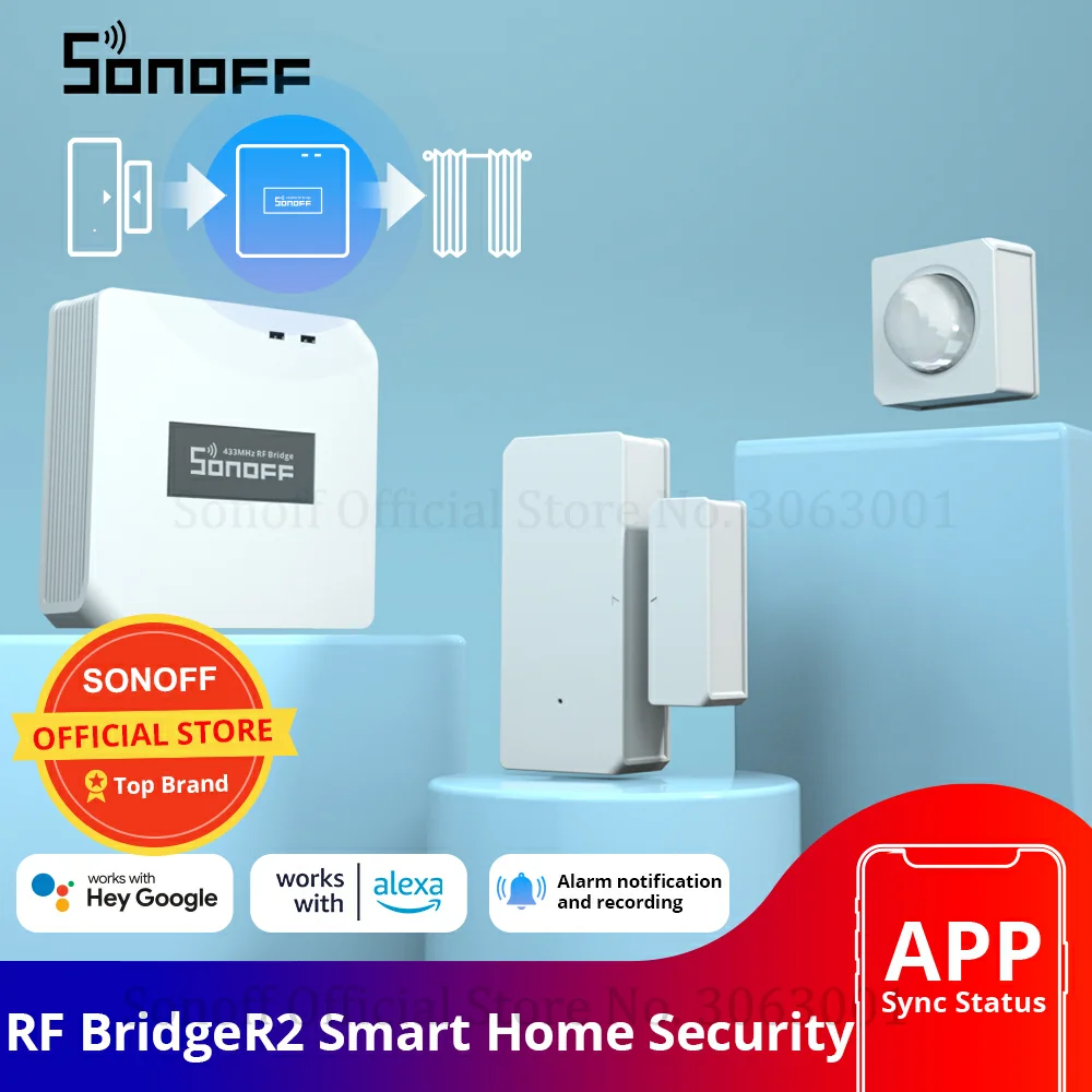 SONOFF RF BridgeR2 433MHz WiFi Signal Converter Door Window Sensor ...