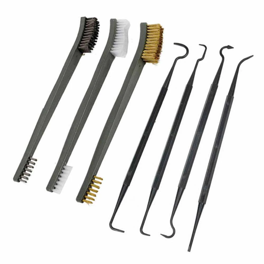 3pcs Steel Wire Brush + 4pcs Nylon Pick Set Universal Gun Hunting ...
