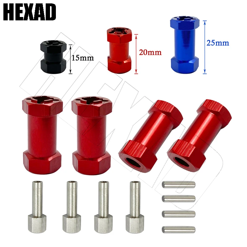 12mm Hex Hub Drive Adapter 15/20/25mm Lengthened Combiner Coupler ...