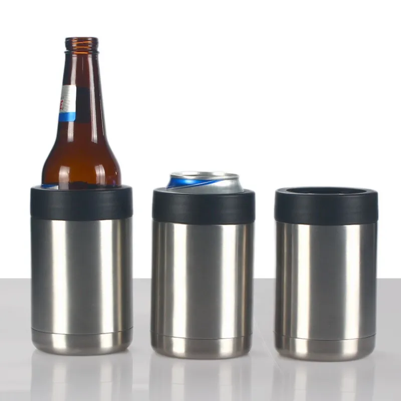 Summer Portable 12oz Beer Can Cooler Cold Insulation Outdoor Stainless ...