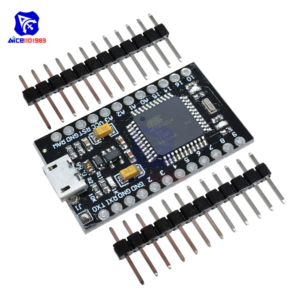 diymore-Pro-Micro-Board-ATmega32U4-5V-16MHz-Module-Board-with-2-Row-Pin ...