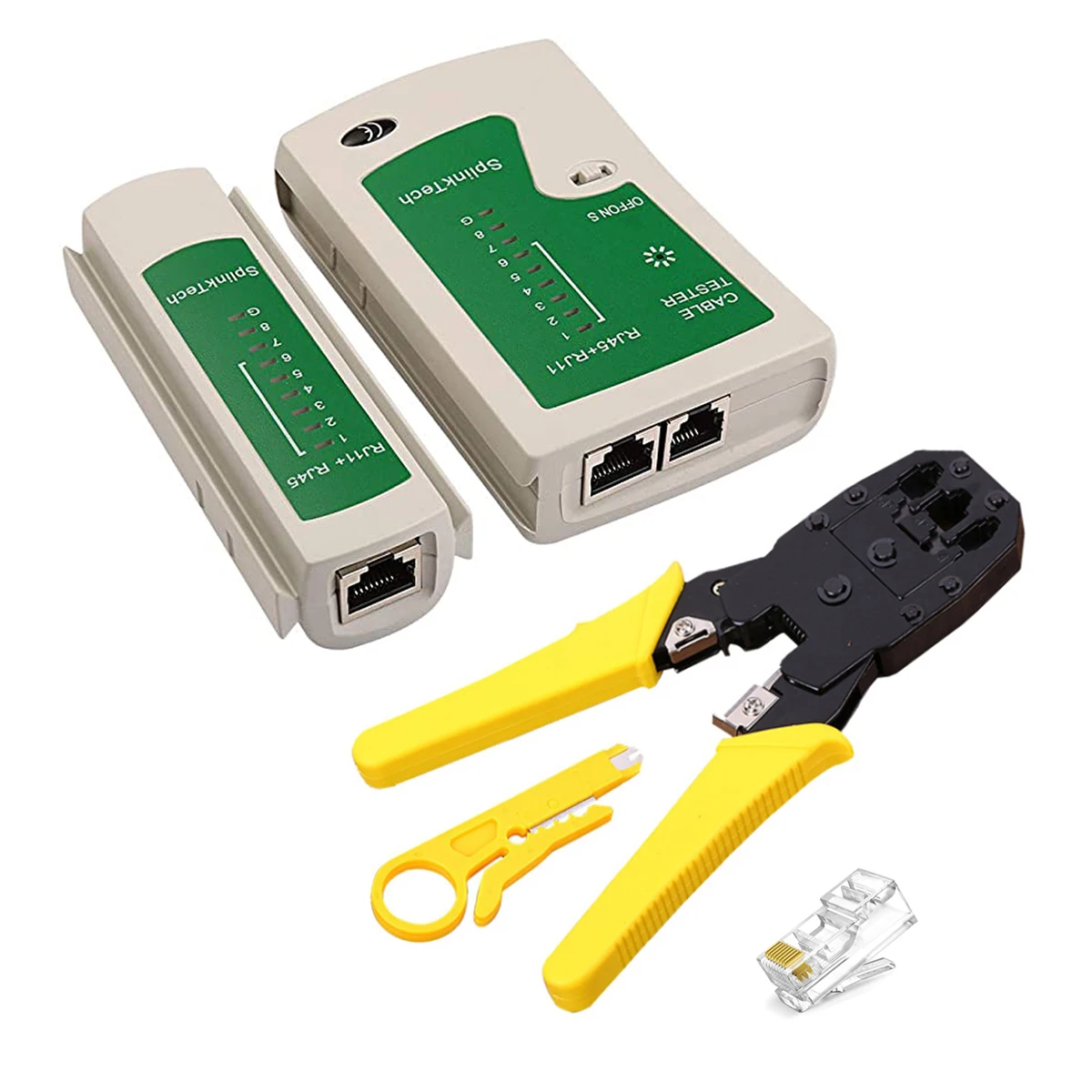 Ethernet Network Tool Kit Network Tool Set, Cable Connectors Crimper ...