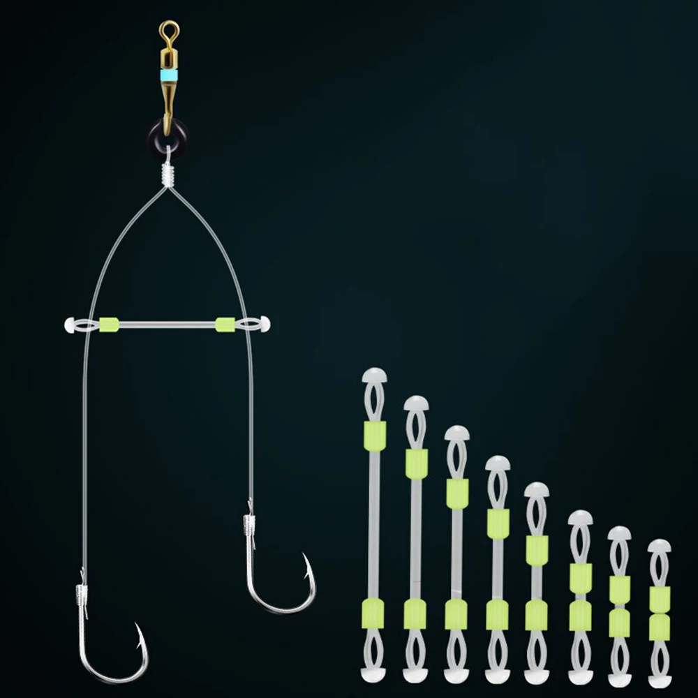 10Pcs-Space-Bean-Line-Swivel-Tool-Anti-wrap-Beans-Double-Hook-Silicone ...
