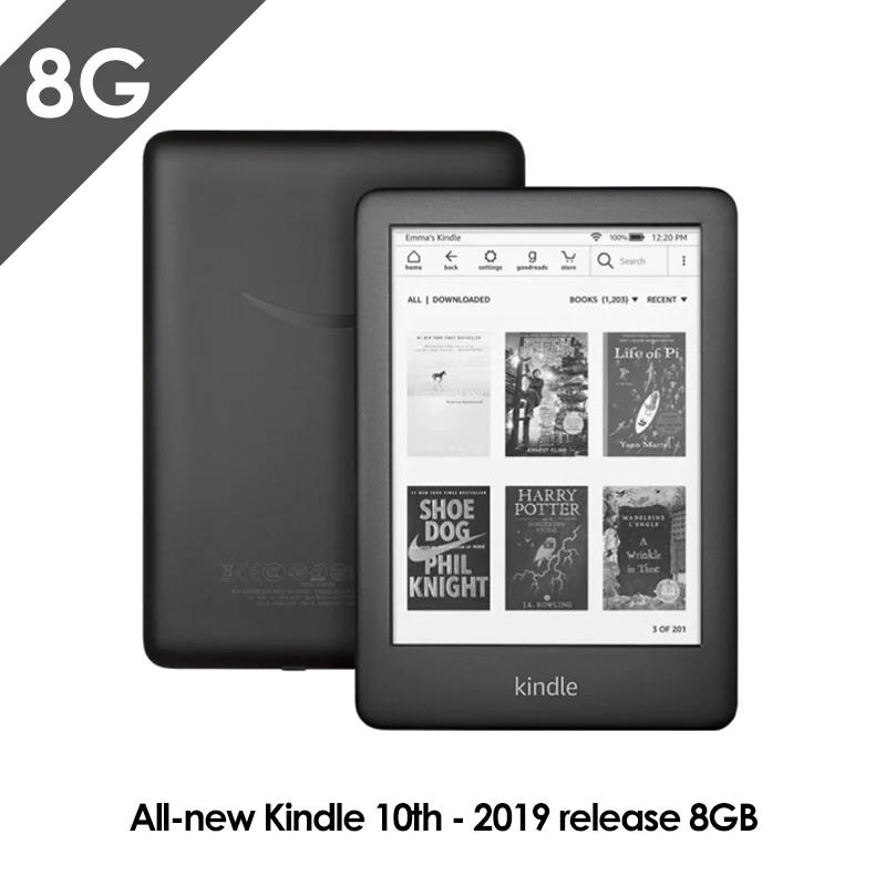 All new Kindle Black 2019 version with a Built in Front Light, Wi Fi ...