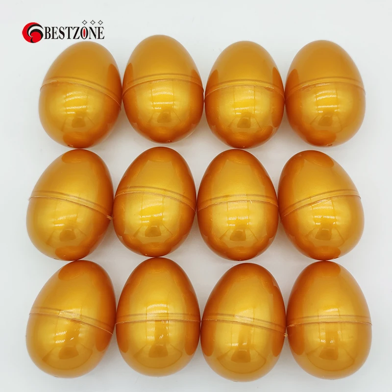 50/100/200pcs 42*60mm Easter Eggs Plastic Toy Capsules Painted Eggshell ...