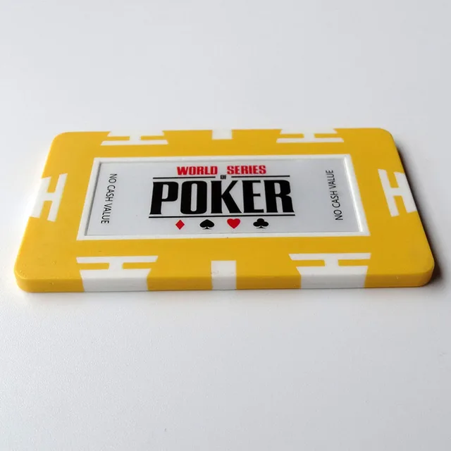 5ชิ้น/ล็อต WSOP ชิปโป๊กเกอร์ Chip สแควร์ไม่มีมูลค่าแผ่นคาสิโน ABS ...