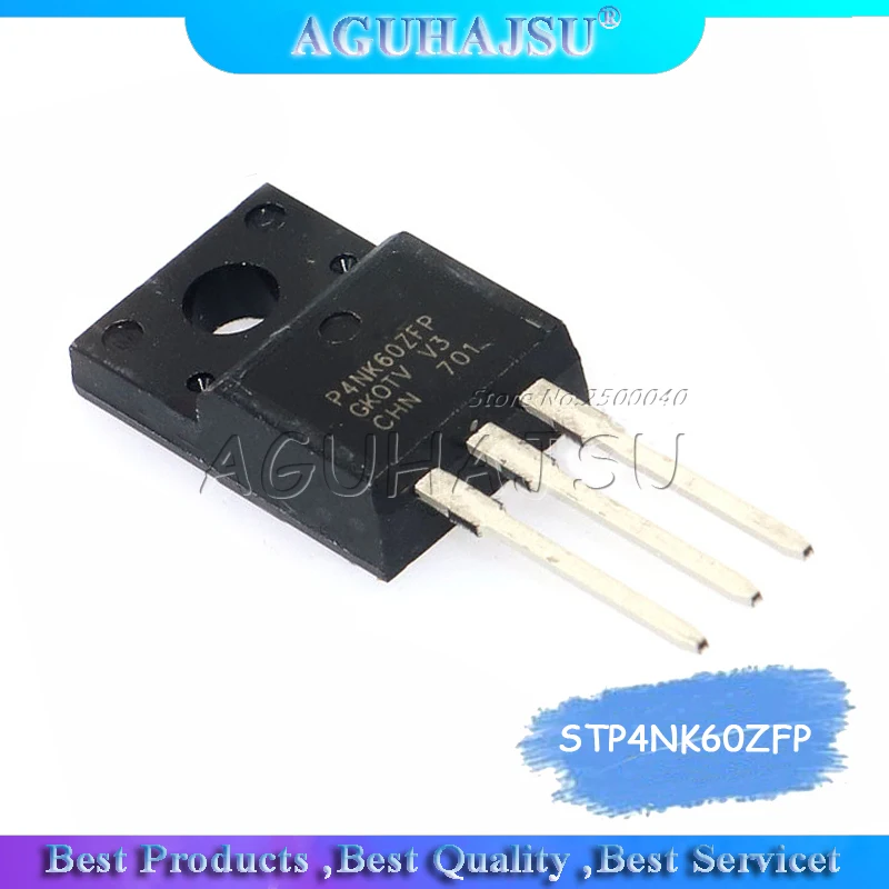 10PCS-STP4NK60ZFP-TO-220F-P4NK60ZFP-TO220F-MOS-FET-N-Channel-transistor ...