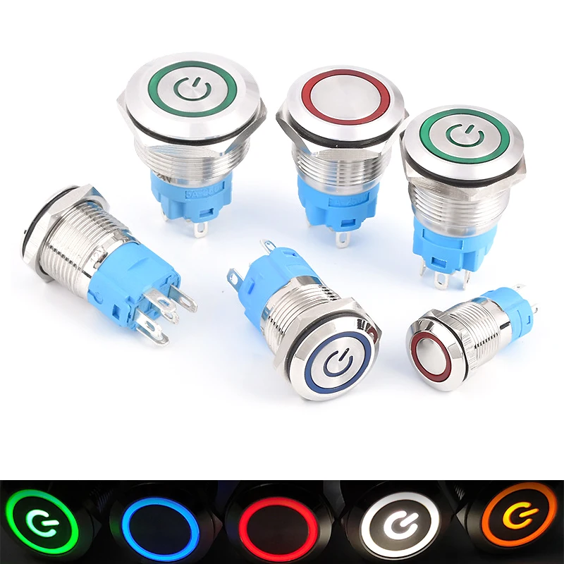 12mm-16mm-19mm-22mm-metal-push-button-switch-power-button-Waterproof ...
