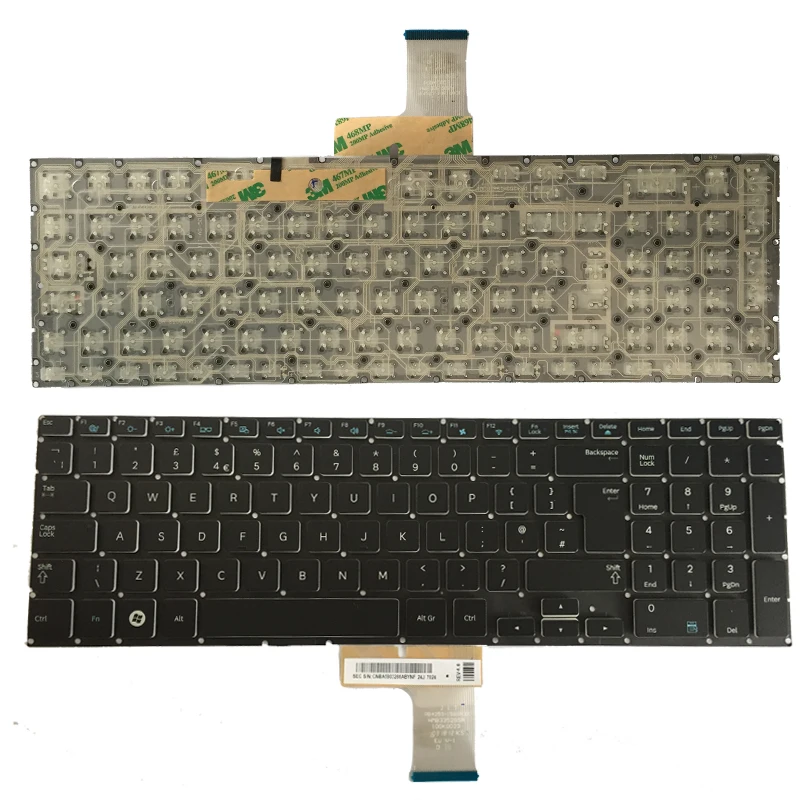 영국 삼성 NP700Z7A NP700Z7B 키보드 영국 노트북 키보드 Frameless 백라이트 용지없이|laptop ...