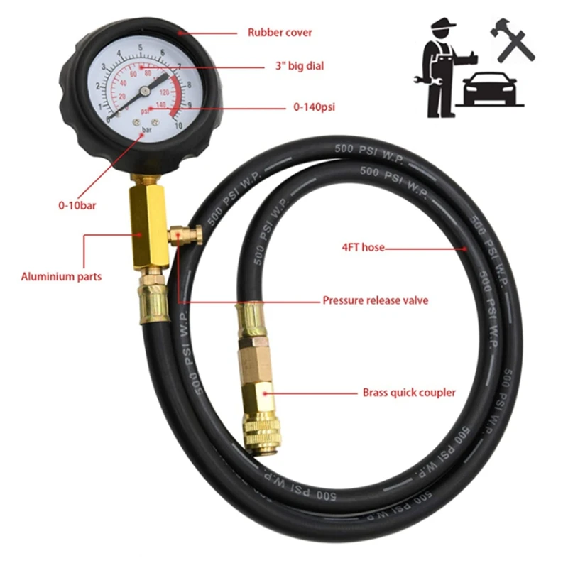 Other Diagnostic Tools - Oil Pressure Tester Kit, PSI Engine Oil ...