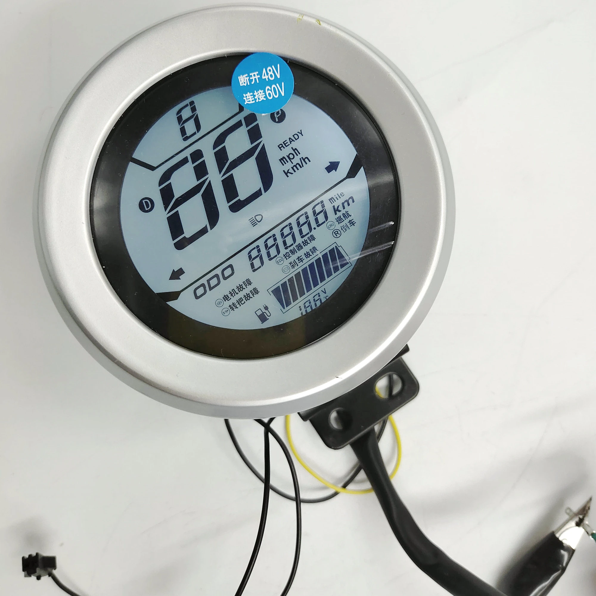 Speedometer Lcd Display 48-72v Gauge For Electric Scooter Mtb ...