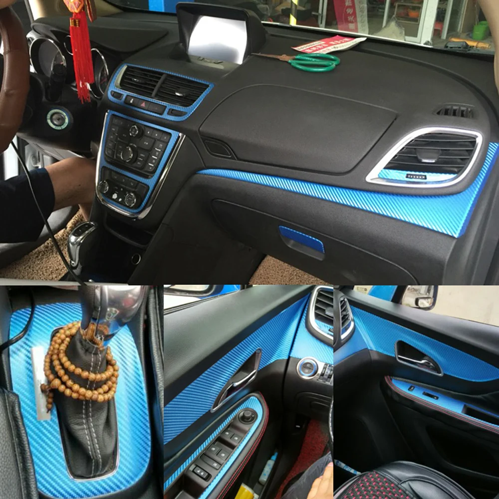 Car-styling Carbon Fiber Car Interior Center Console Color Change ...