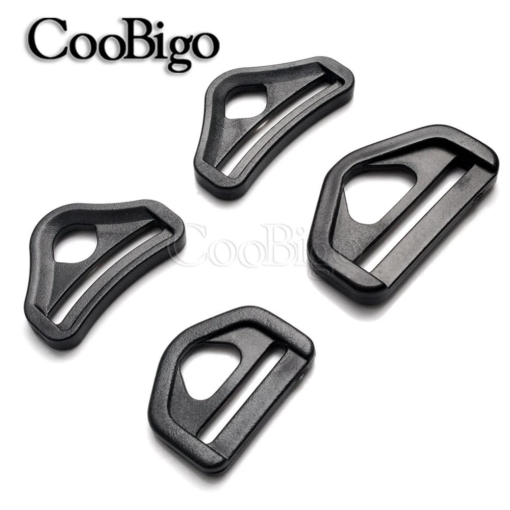 10pcs D Ring Loop Insert Plastic Buckle Adjuster With Bar Swivel Clip ...