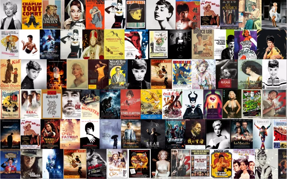 7x5ft Hollywood Classic Movie Poster Custom Photo Studio Backdrop ...