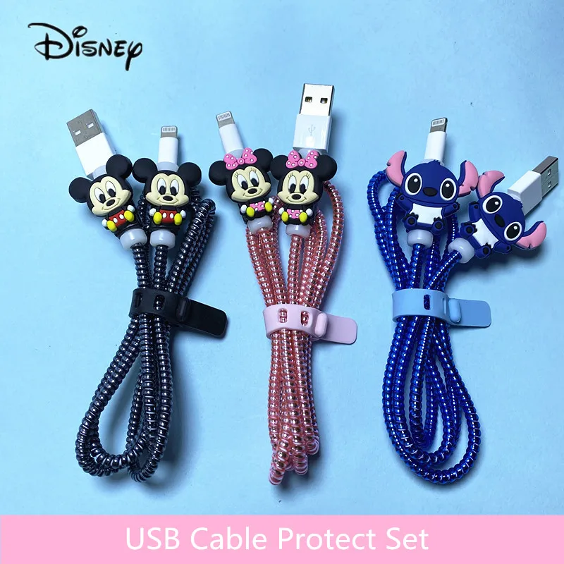 Cartoon-Disney-Cable-Winder-Set-USB-Charger-Cable-Protector-For-Apple ...