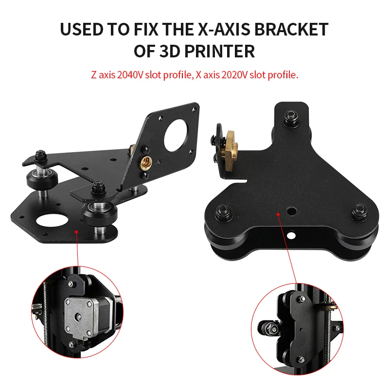 3d Printer Parts X Axis Motor Mount Bracket Right/ Left X-axis Front ...
