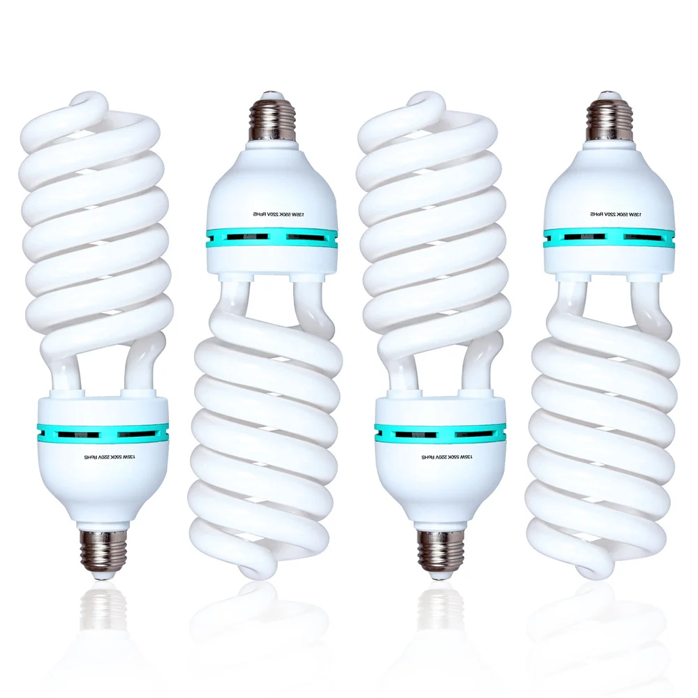 SH-4pcs-Full-Spectrum-Daylight-Bulb-5500k-Continuous-Energy-Saving-Cfl ...