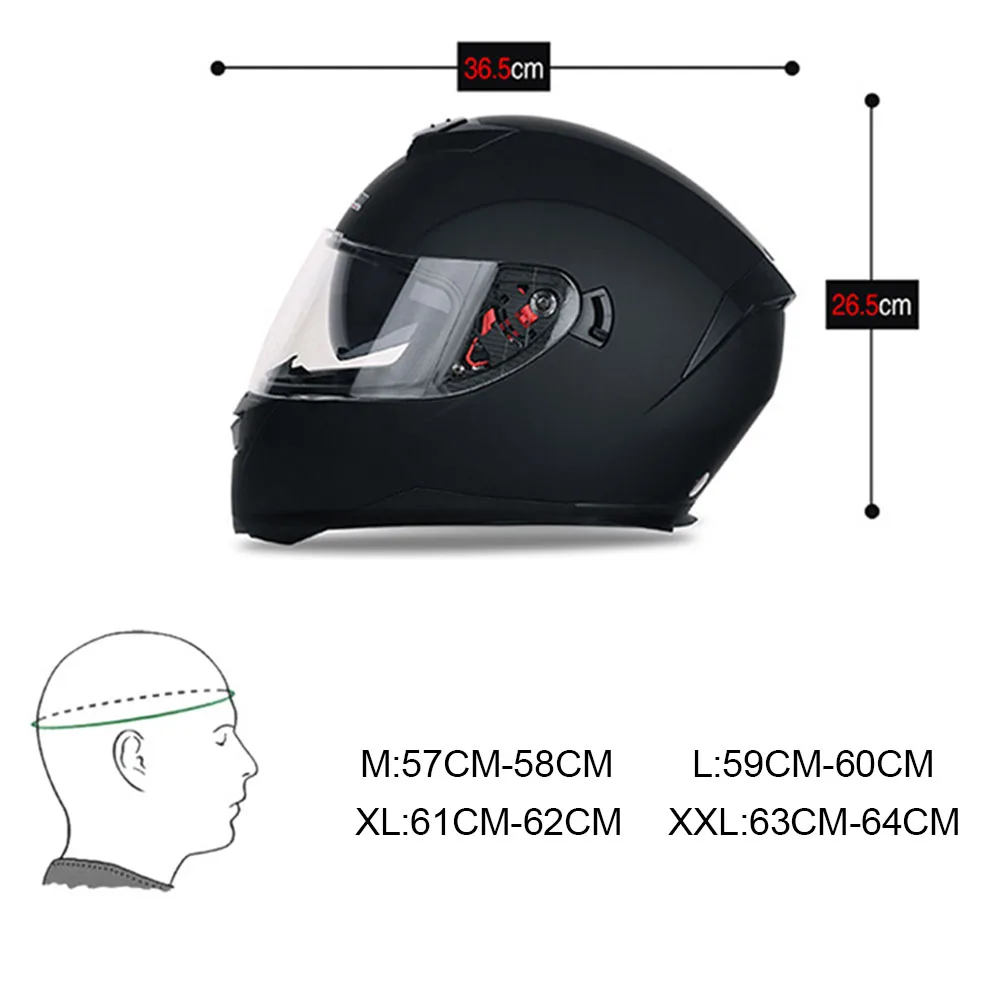 2019 New Flip Up Motorcycle Helmet Motorbike Modular Dual Lens ...