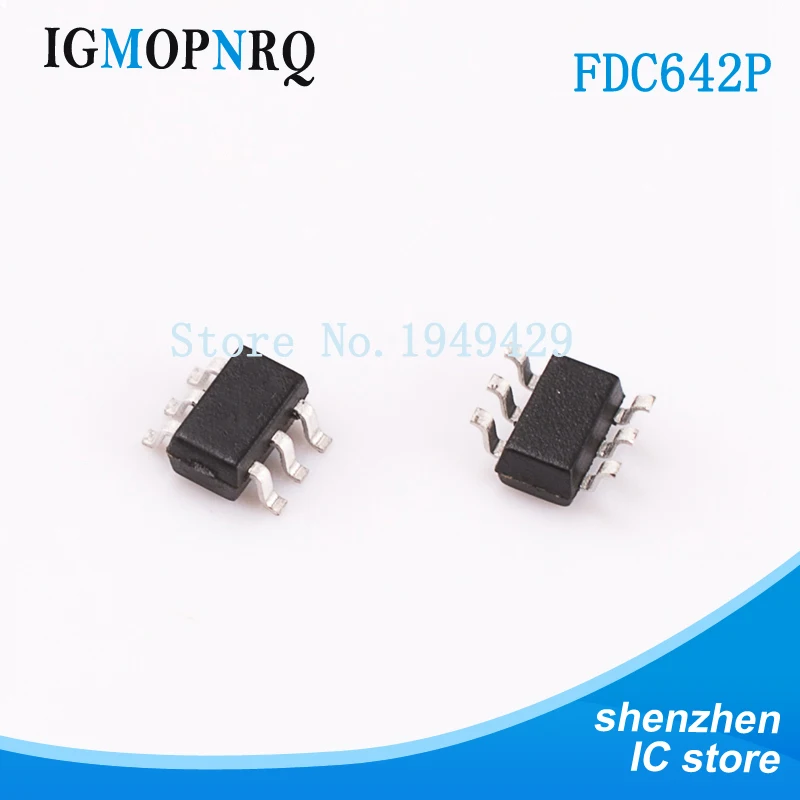 10 pces fdc642p sot23 fdc642 mosfet SSOT 6 P CH 20v original novo frete ...