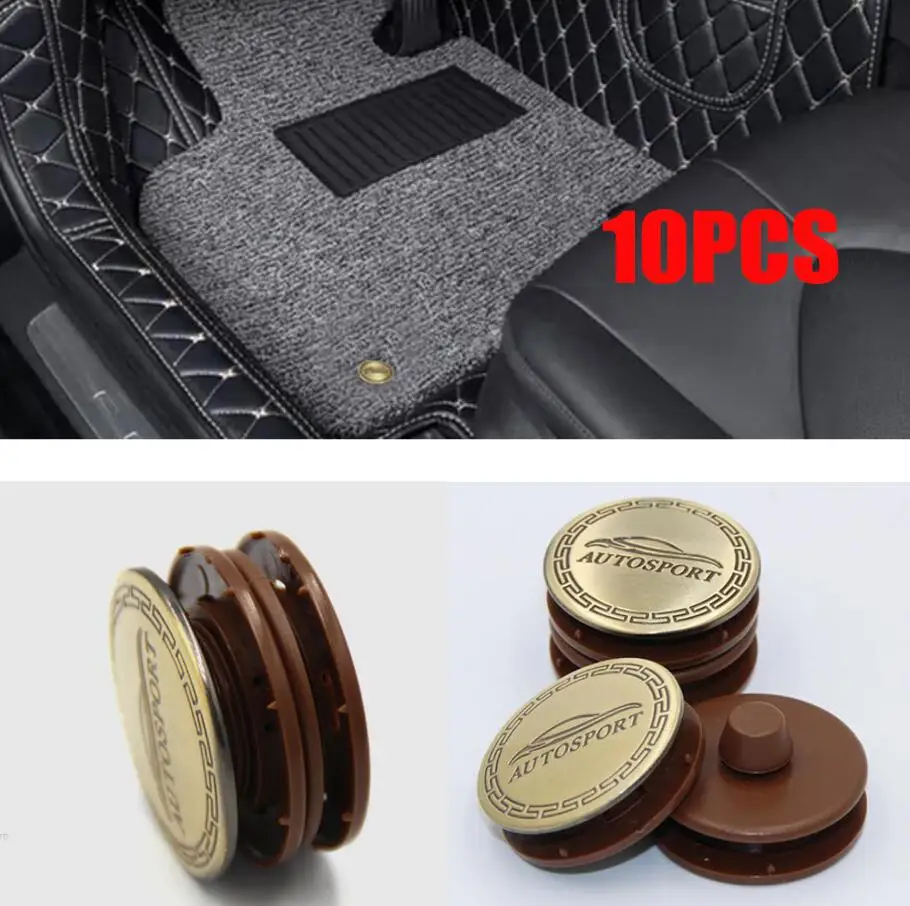 10Sets-Universal-Double-Layer-Foot-Pad-Fixed-Buckle-Detachable-Car-Foot ...