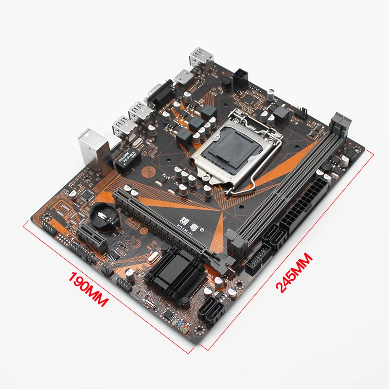 H61 Motherboard LGA 1155 Dual Channel DDR3 Memory Micro-ATX Integrated Graphics Support Intel i3 ...