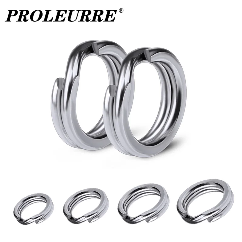 100pcs Fishing Rings Stainless Steel Split Rings Fishing Tackle ...