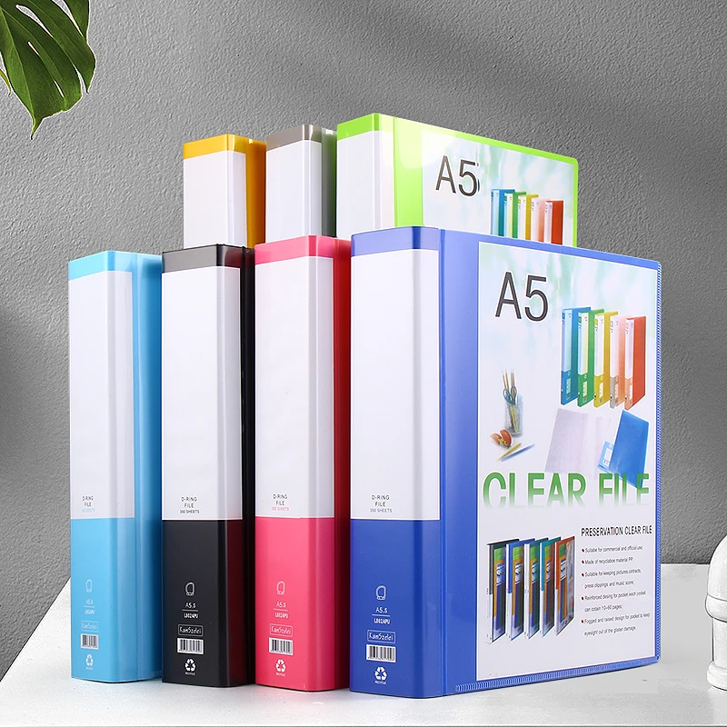 Colorful-A5-Binder-Folder-For-Document-Organizer-Transparent-PVC-Bag ...