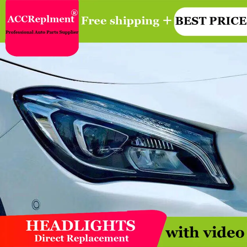AUTO.PRO headlights for Benz CLA 2014-2019 car styling bi xenon lens ...