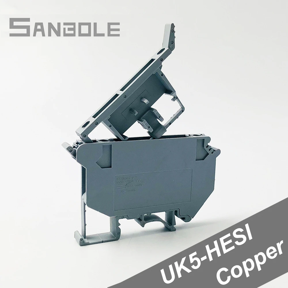 10pcs Terminal Blocks Uk5-hesi Uk5rd 4mm2 Din Rail Copper - AliExpress