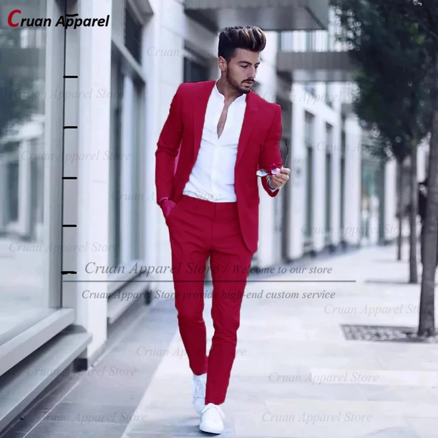 Fashionable Men Red Suits