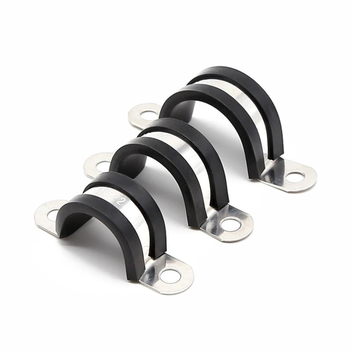 304-Stainless-Steel-Rubber-Lined-P-Clips-U-type-Pipe-Clamp-Cable ...