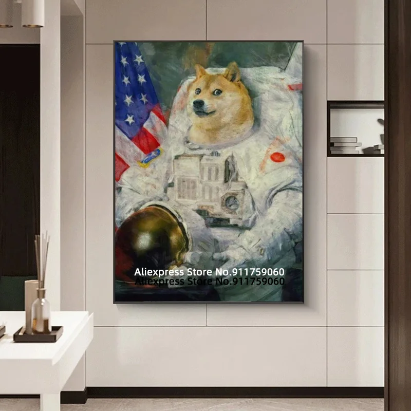 Doge Astronaut Painting