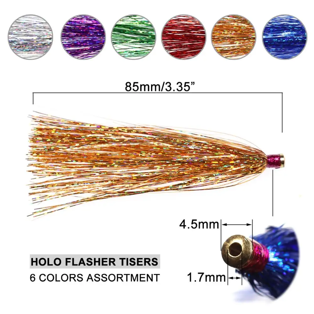 6PCS-3-3-Slider-Teaser-Lure-Fly-Freshwater-Saltwater-Streamer-Fly-Lures ...