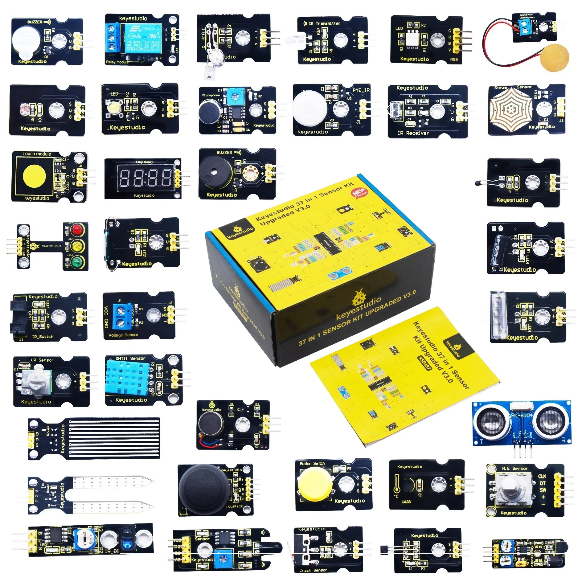 Keyestudio-Kit-de-Sensor-37-en-1-actualizaci-n-V3-0-caja-de-regalo-para ...