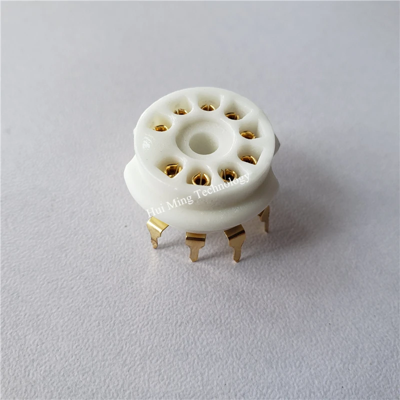 10pcs Ceramic tube socket Small 9 pin tube socket GZC9 B GZC9 B G ...