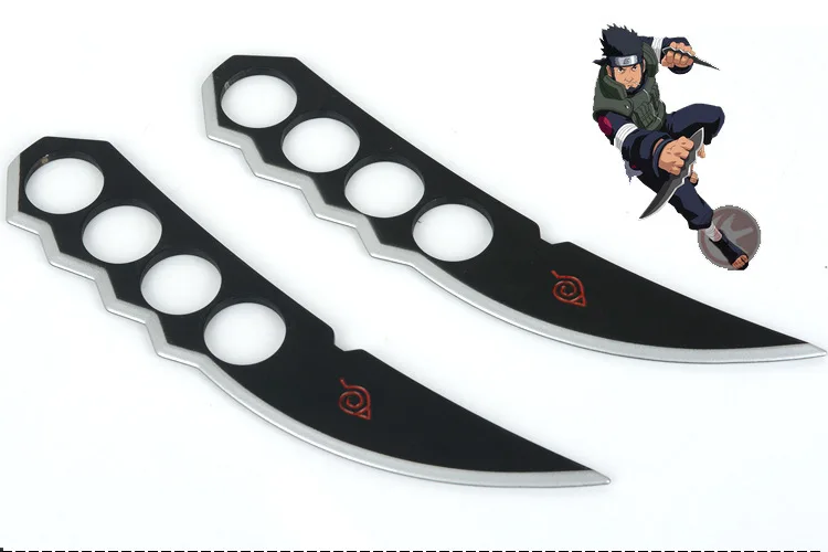 2pcs/set Naruto Asuma Knife Kunai Cosplay Metal Weapons Props Anime ...