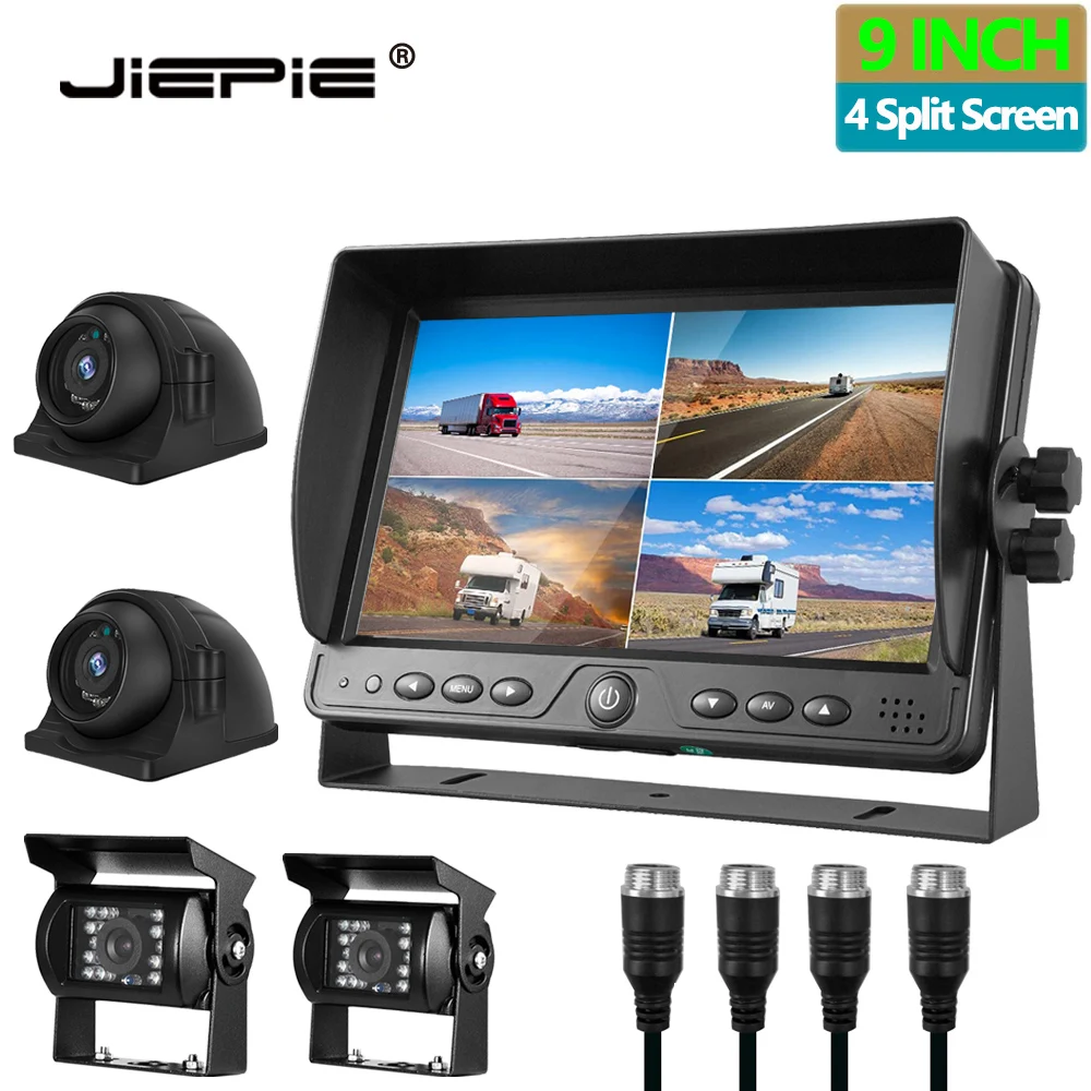 9-Quad-Split-Monitor-Parking-Camera-System-4CH-Quad-Split-Screen ...